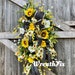 Sunflower Swag, Everday Wreath, Deluxe Wreath, Large Wreath, Spring ...