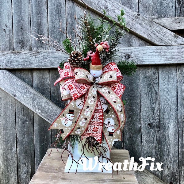 Snowman Head Tree Topper - Etsy