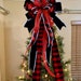 Large Farmhouse Tree Topper Bow, Farmhouse Topper, Christmas Tree Decor ...