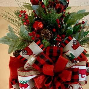 Large Truck Tree Topper, Farmhouse Topper, Christmas Tree Decor, Red ...