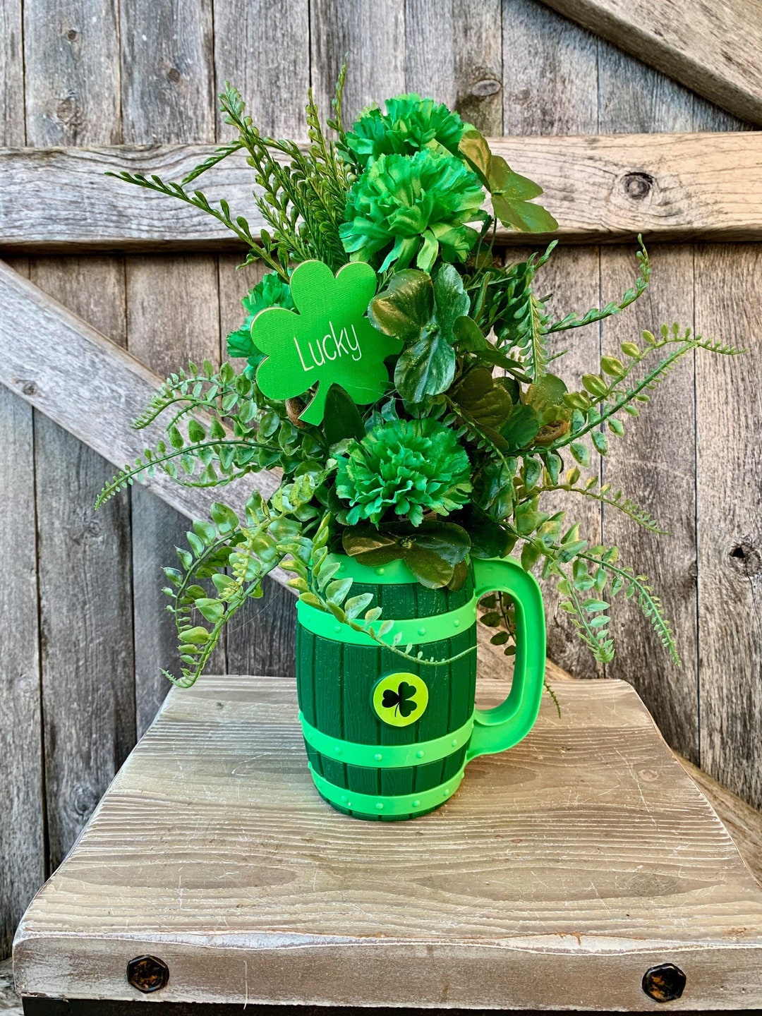 St Patrick's Day Arrangement, Centerpiece, Irish Decor, Floral ...