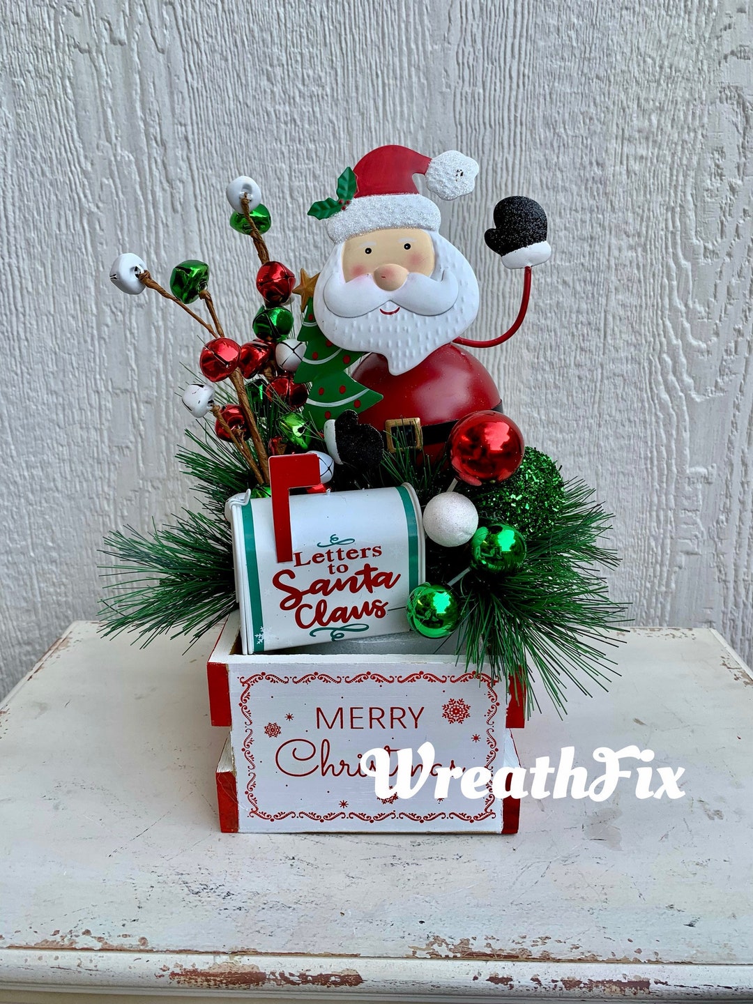 Santa Centerpiece Santa Arrangement Christmas Table Décor - Etsy