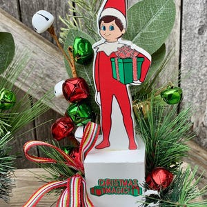 Set of Elf Arrangements, Mini Centerpiece, Small Arrangement, Christmas ...