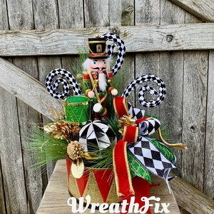 Elegant Nutcracker Arrangement, Christmas Centerpiece, Holiday Decor, Table Decor, Gold Drum ...