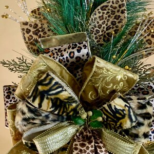 Large Animal Print Tree Topper, Elegant Topper, Christmas Tree Decor ...