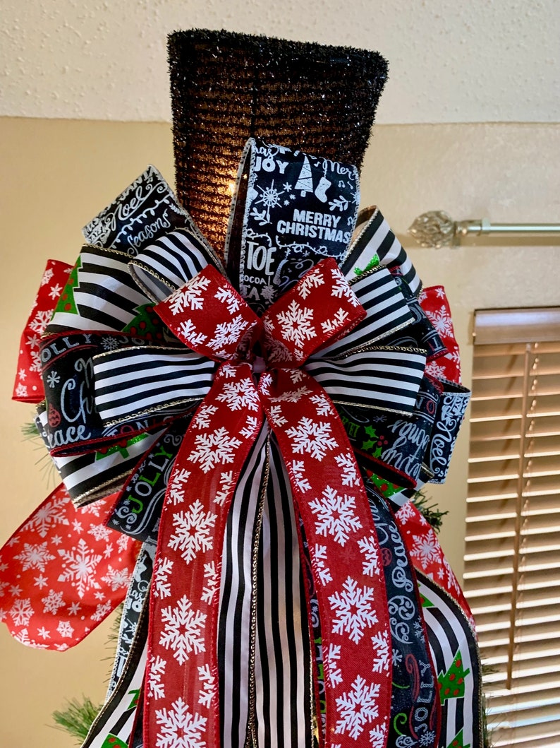 Lighted Snowman Hat Tree Topper, Lighted Tree Topper, Christmas Tree ...