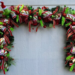 Deluxe Grinch Garland, Door Garland, Whimsical, Christmas Deluxe ...