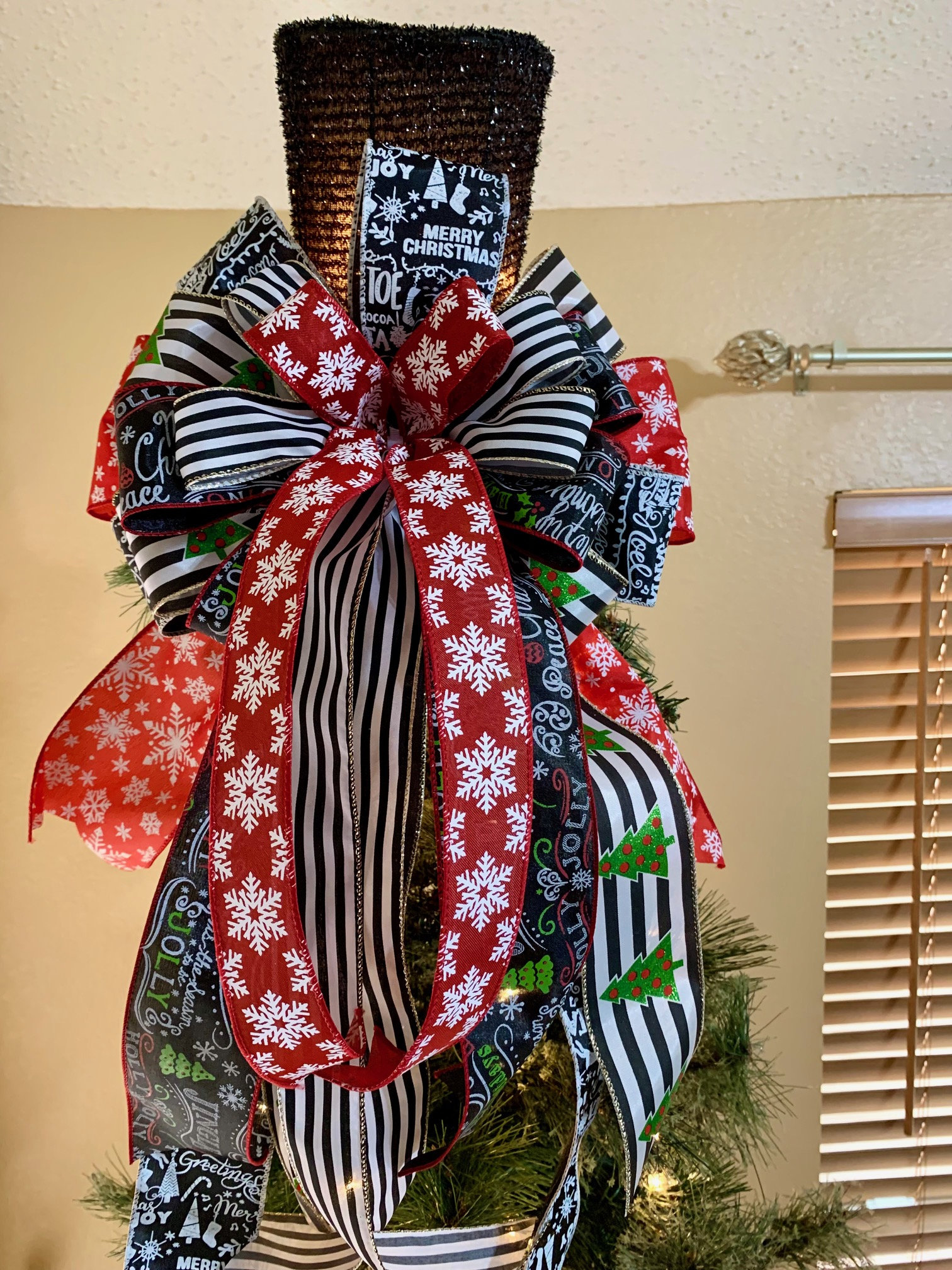 Lighted Snowman Hat Tree Topper, Lighted Tree Topper, Christmas Tree ...