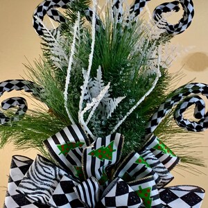 Black and White Tree Topper, Tiger Print Topper, Christmas Tree Decor ...