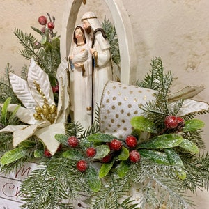 Nativity Arrangement, Religious Centerpiece, Elegant Arrangement, Holy ...
