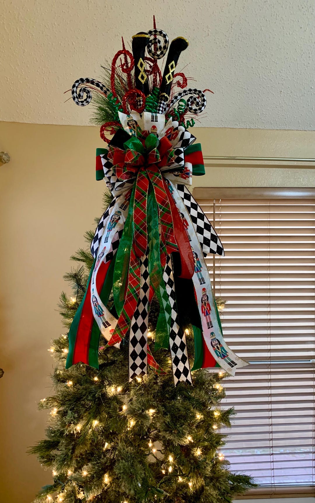 Large Nutcracker Tree Topper, Elegant Tree Topper, Christmas Tree Decor ...