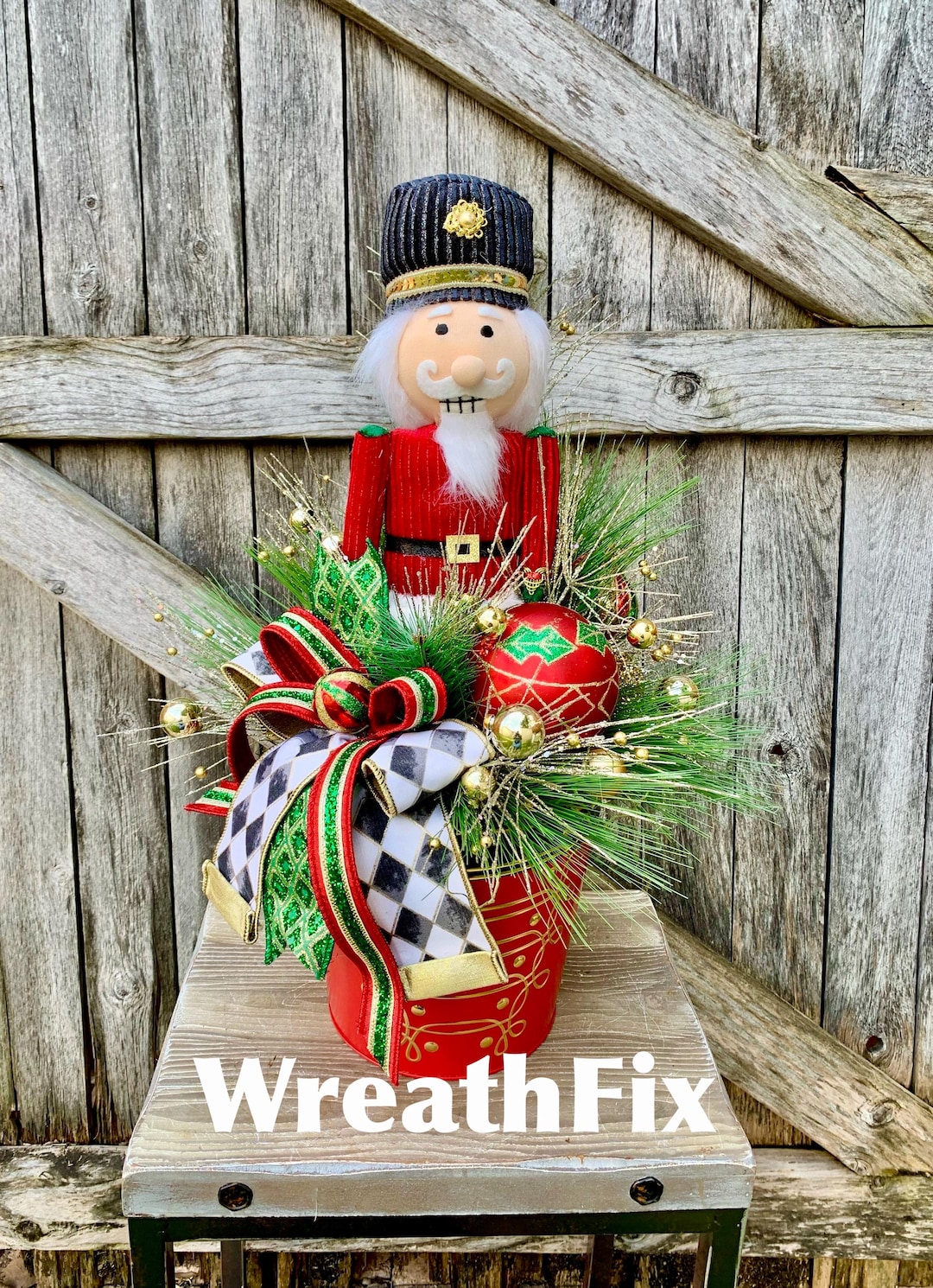 Christmas Nutcracker Arrangement, Table Decor, Holiday Centerpiece ...