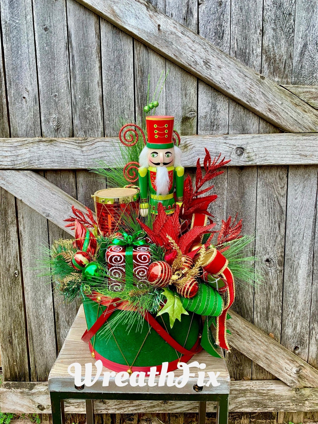 Large Nutcracker Arrangement, Table Decor, Holiday Centerpiece ...