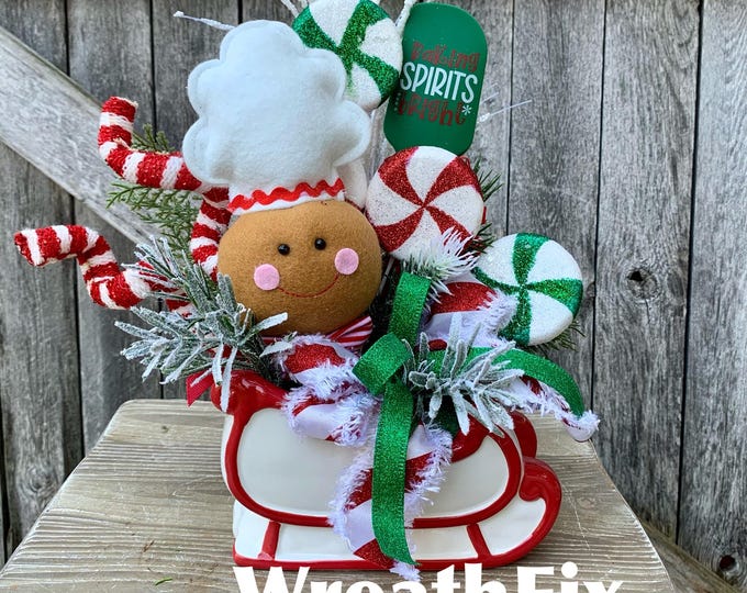 Gingerbread Centerpiece, Arrangement, Holiday Table Décor, Christmas ...