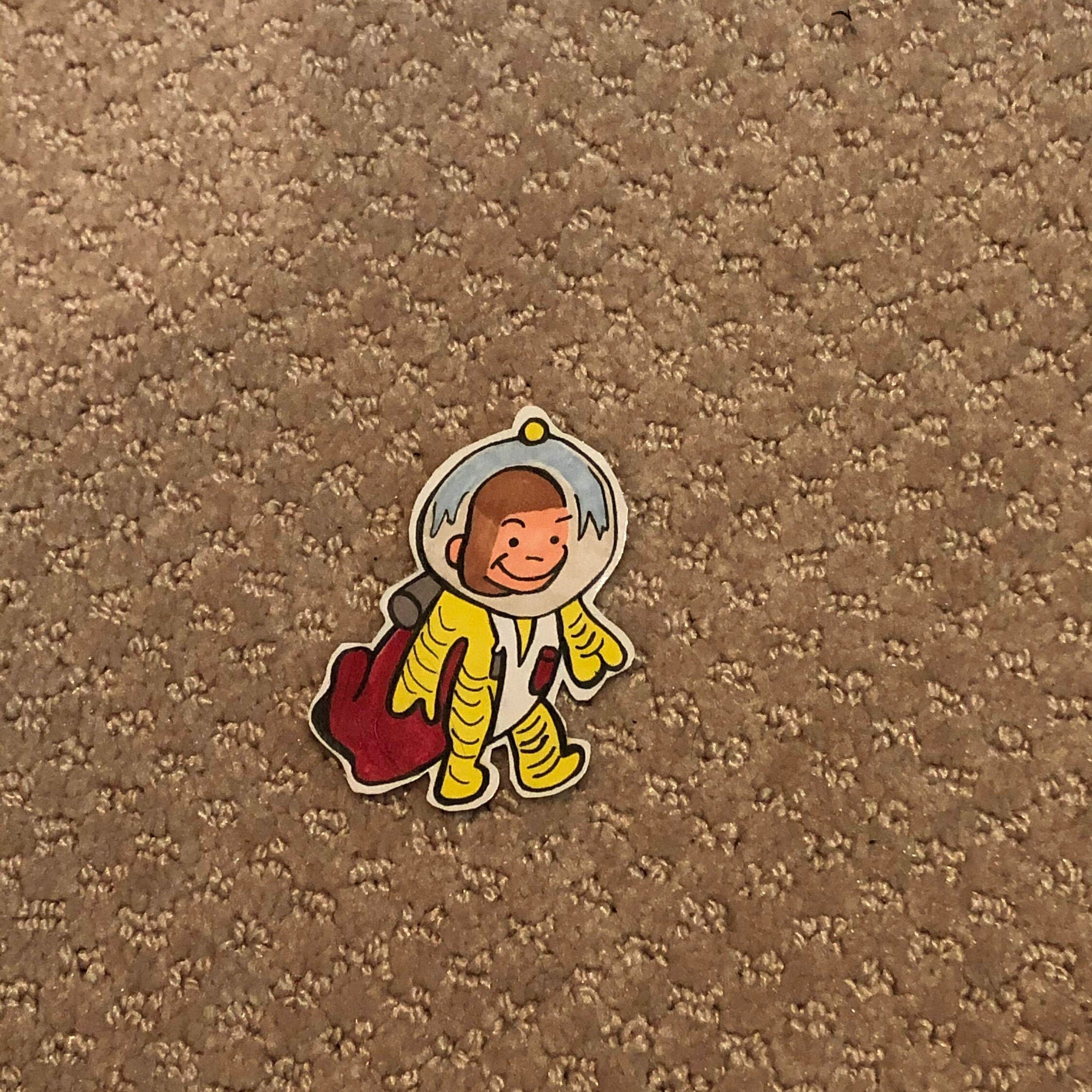 Astronaut Curious George Sticker - Etsy