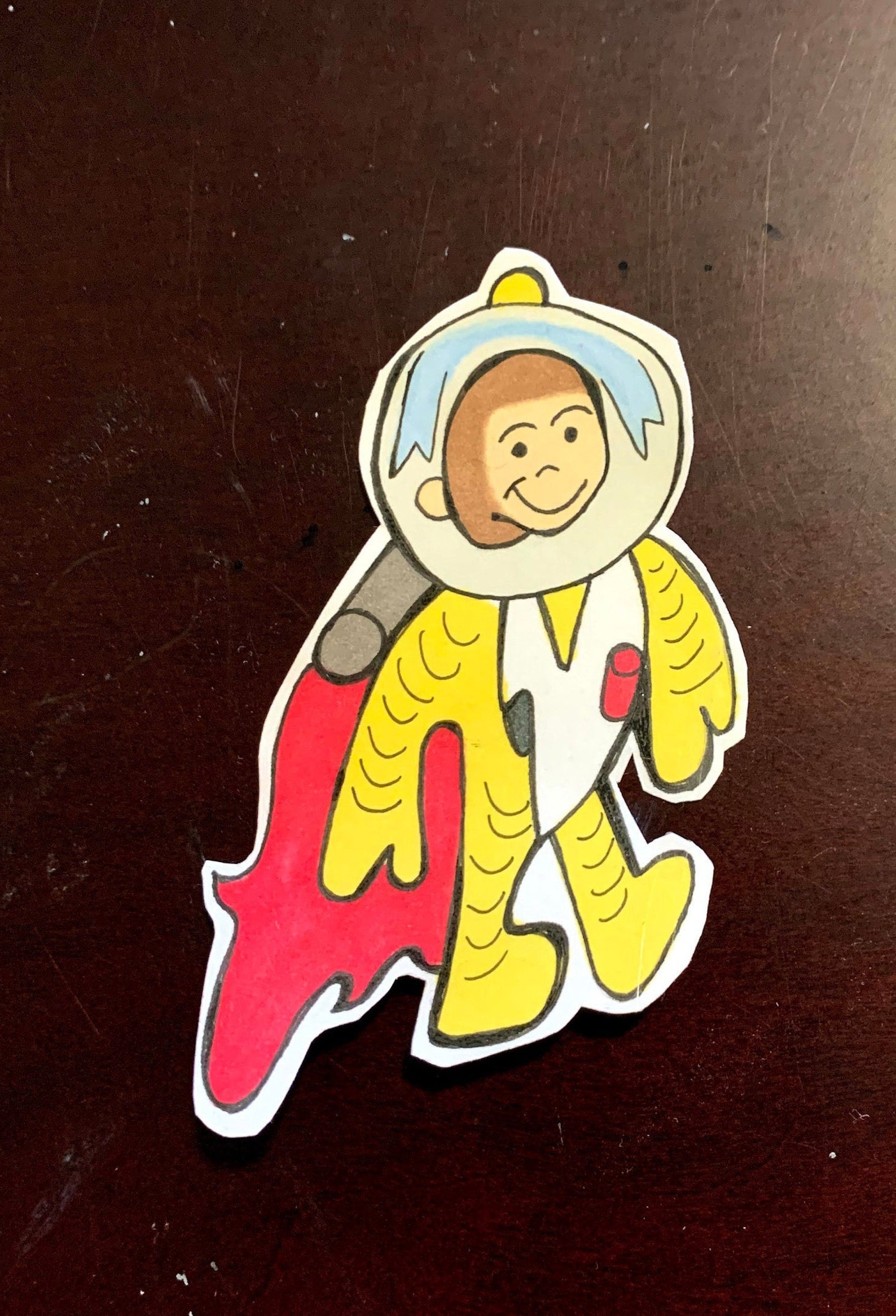 Astronaut Curious George Sticker - Etsy
