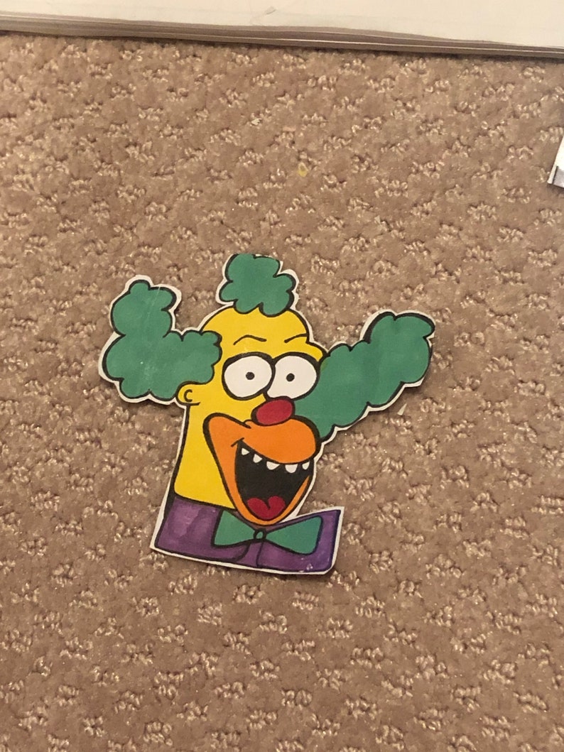 Krusty the Clown Simpsons Sticker - Etsy