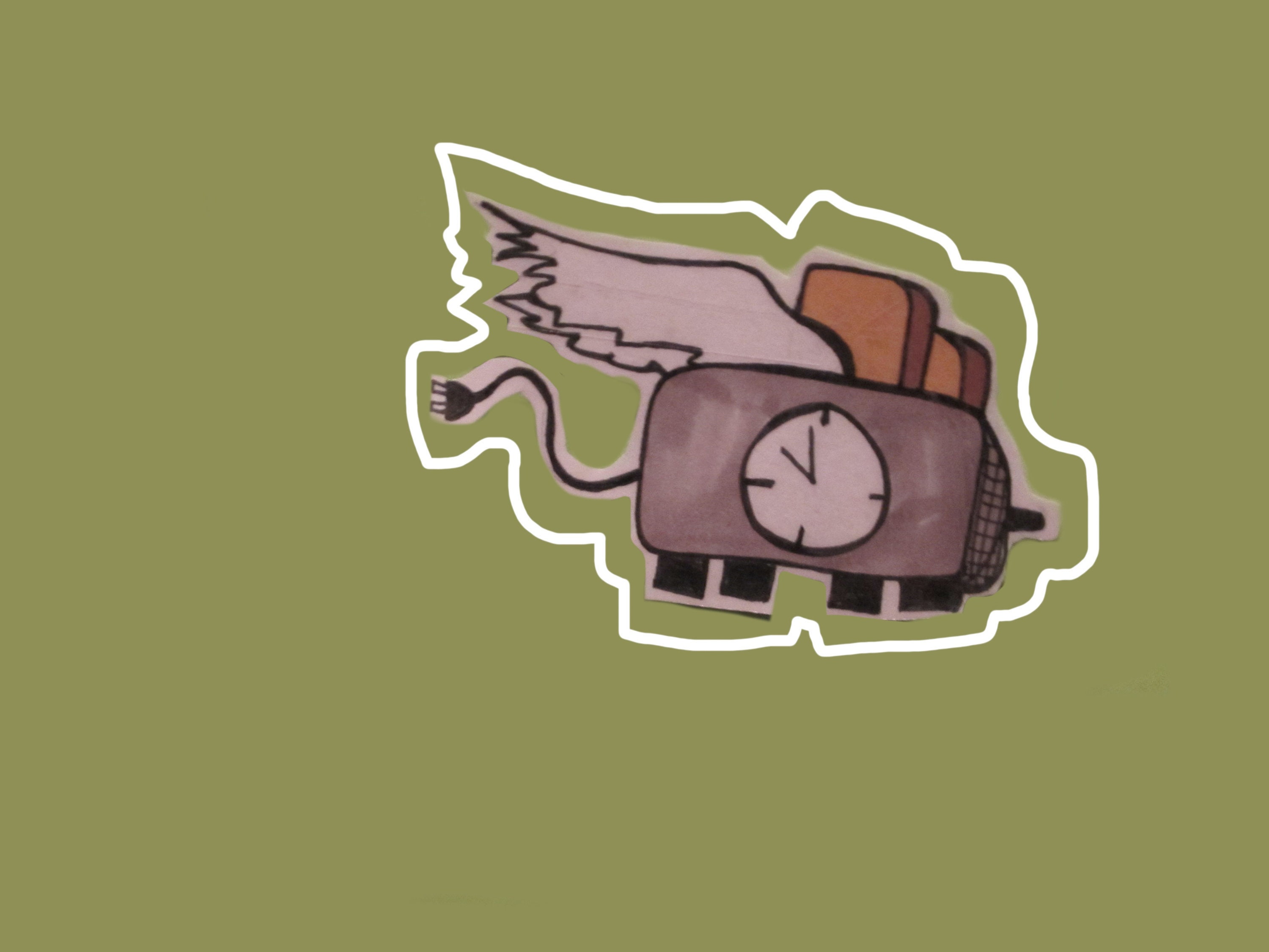 Jefferson Airplane Flying Toaster Sticker - Etsy