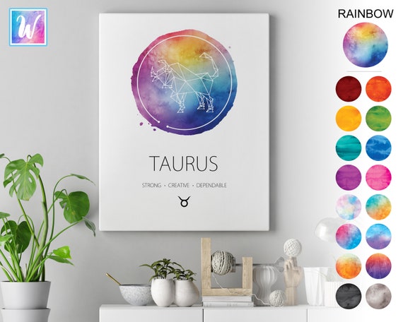 Custom Taurus Zodiac Print | Zodiac Sign Taurus | Astrological Signs ...