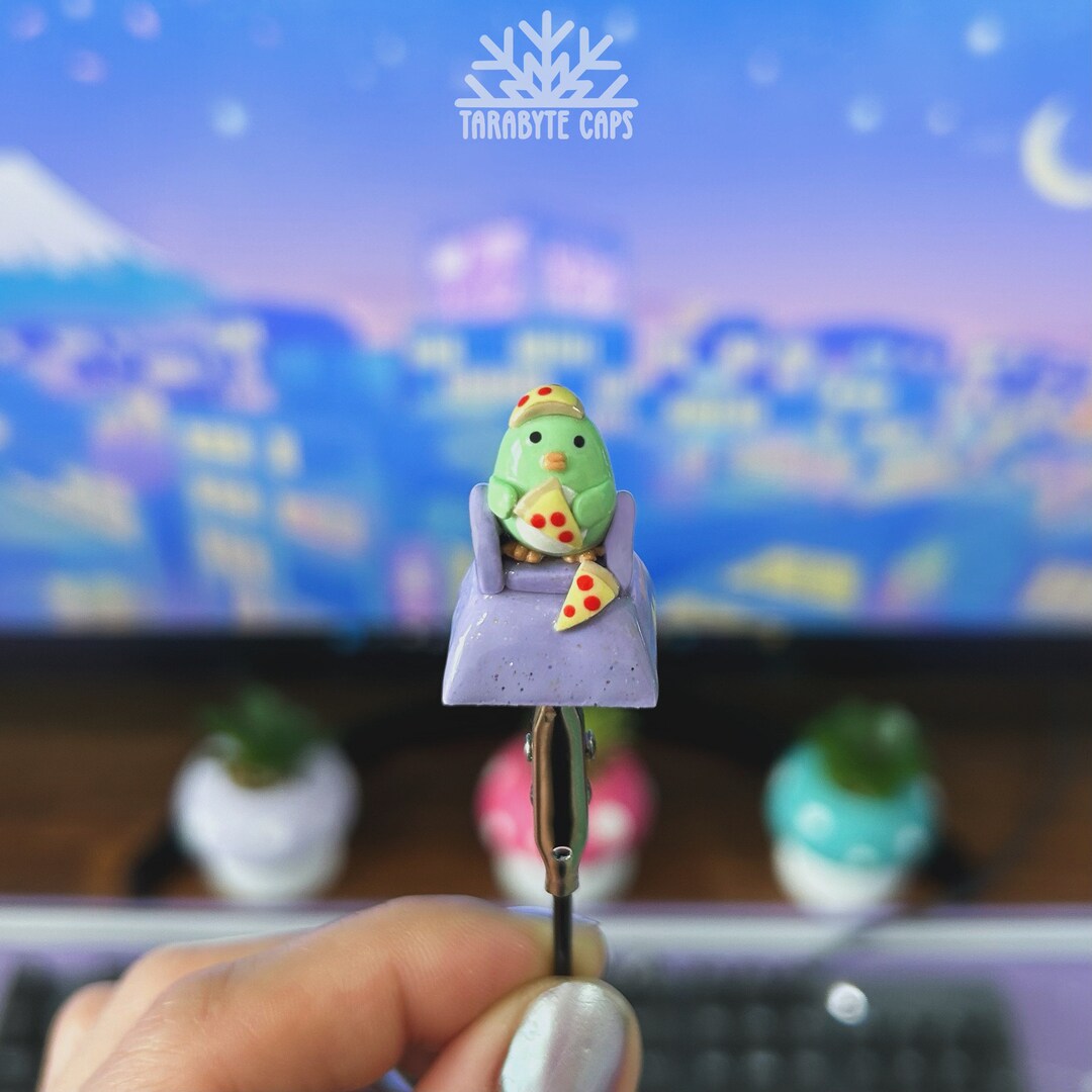 Pizza Penguin Keycap + Sumikkogurashi + Handmade Artisan Keycap ...