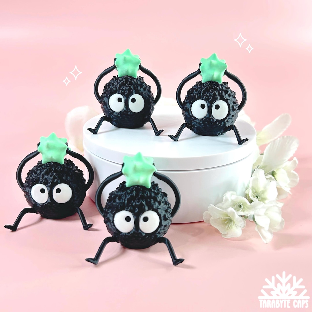 Soot Sprite Desk Buddy + Teal Candy + 3d Printed Model + Studio Ghibli ...