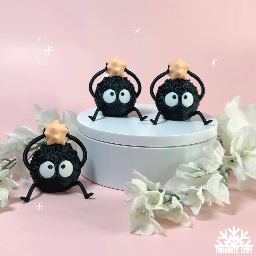 Soot Sprite Desk Buddy + Orange Candy + 3d Printed Model + Studio ...