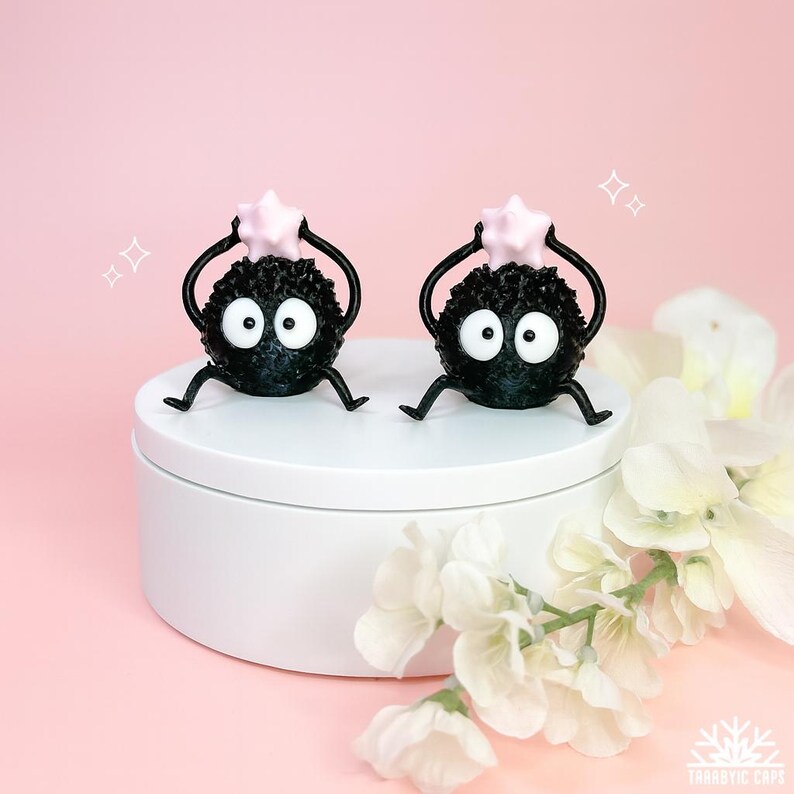 Soot Sprite Desk Buddy + Pink Candy + 3d Printed Model + Studio Ghibli ...