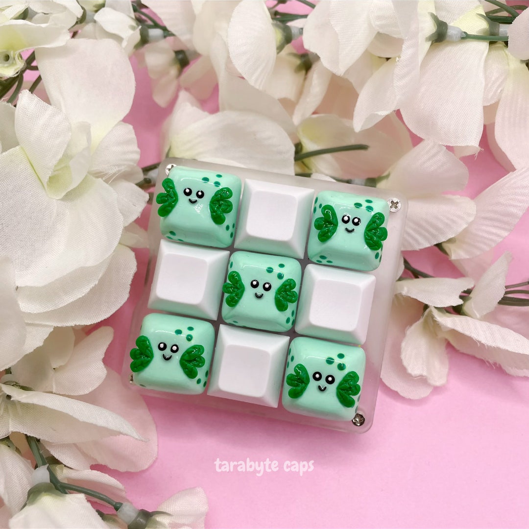 Mint Axolotl Keycap Artisan Keycap Handmade Kawaii - Etsy