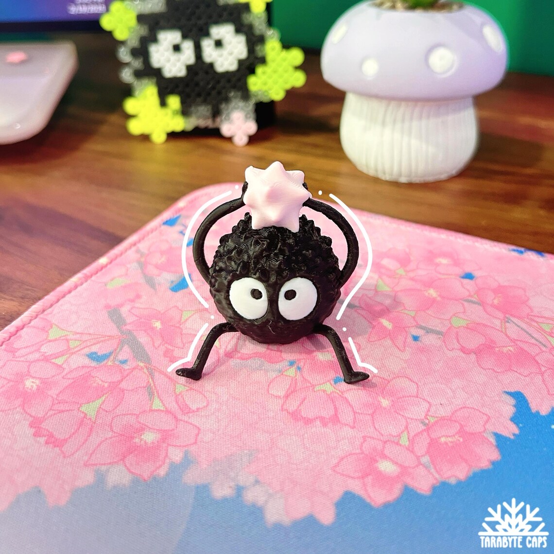 Soot Sprite Desk Buddy + Pink Candy + 3d Printed Model + Studio Ghibli ...