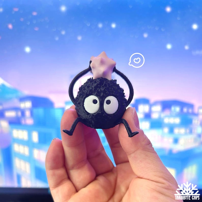 Soot Sprite Desk Buddy + Pink Candy + 3d Printed Model + Studio Ghibli ...