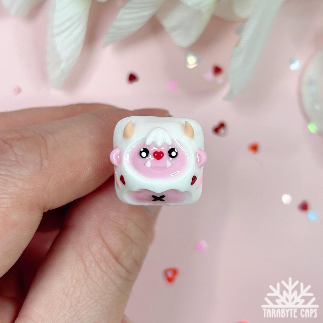 Yumi the Yeti Keycap + Handmade Artisan Keycap + Kawaii Keycap - Etsy