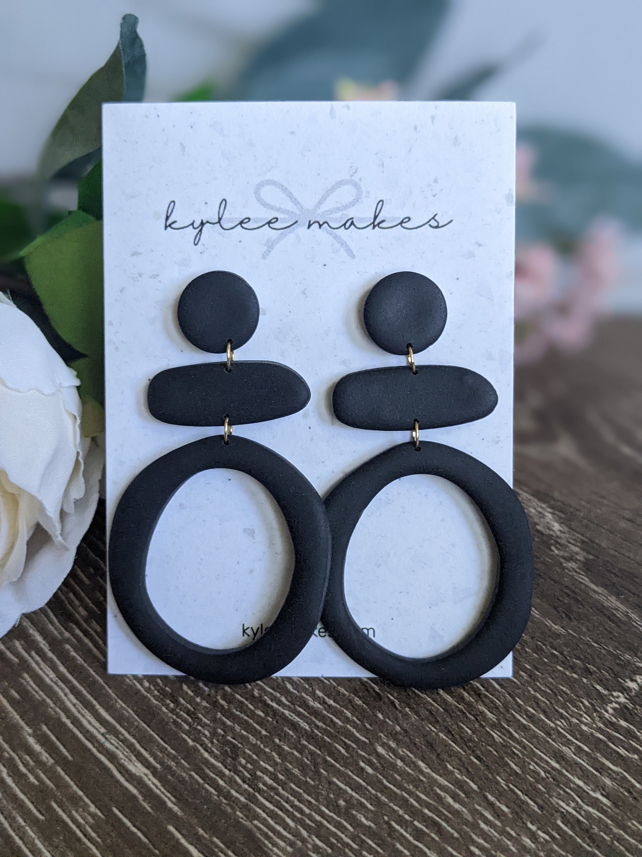 Pebble Dangle Earrings Simple Statement Earrings Safe for Sensitive ...