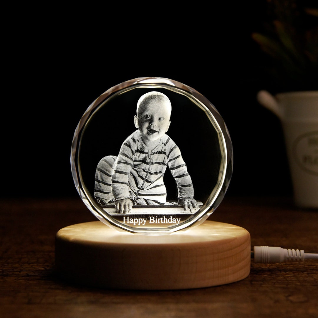 Custom 3D Crystal Picture Frame, Personalized 3D Crystal Photo Gifts ...