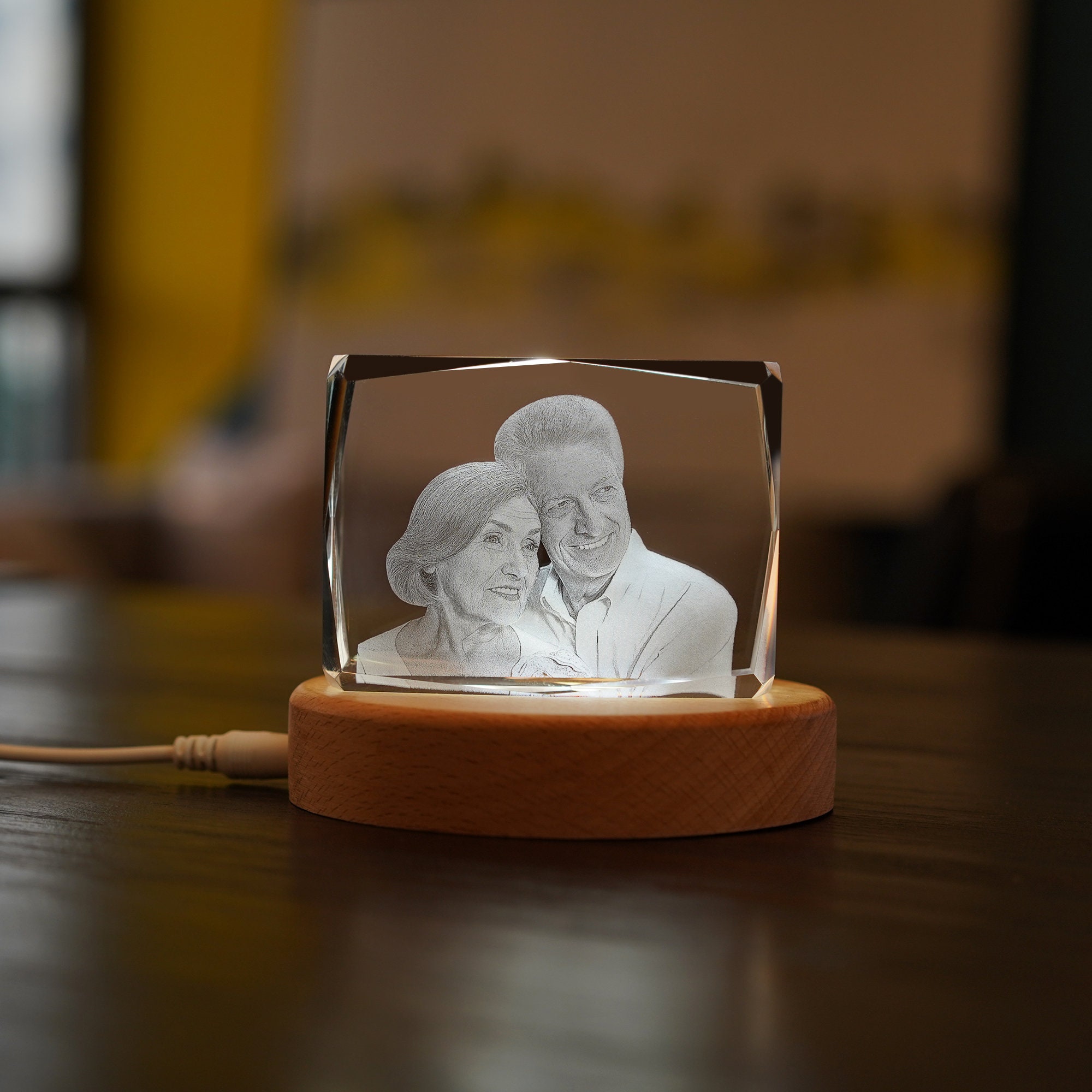 3D Crystal Photo Custom 3D Crystal Photo Cube Custom Photo - Etsy