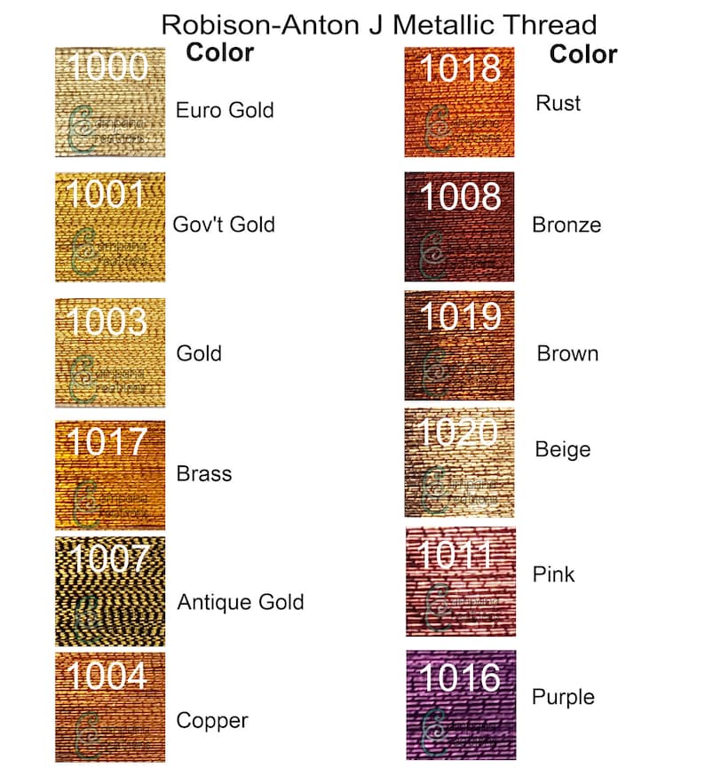 Robison-anton J Metallic Embroidery Thread - Etsy
