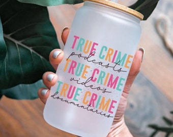 True Crime Obsessed Coffee Cup, Iced Coffee Cup, Crime Show Cup, Crime ...