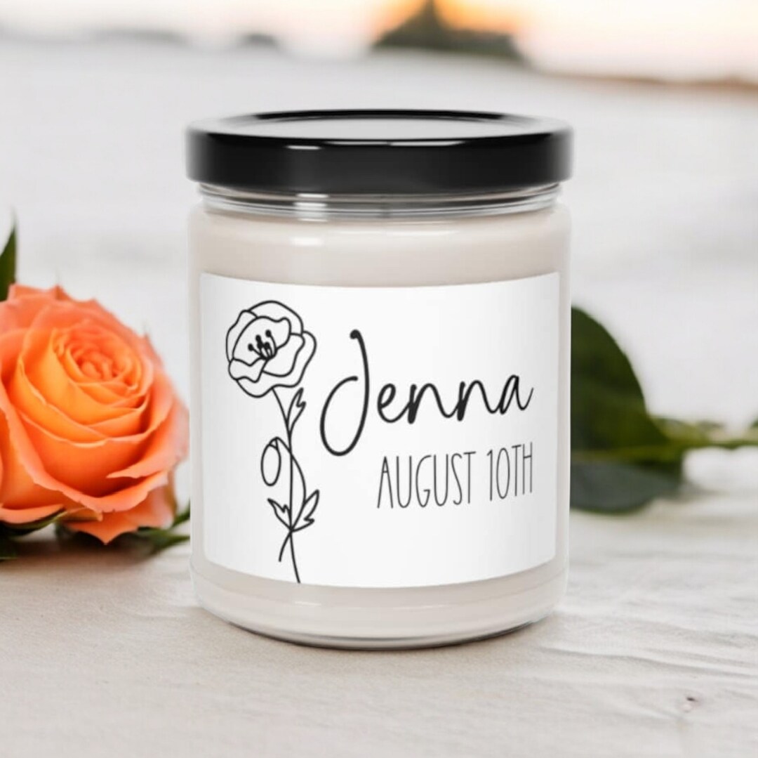 Birth Flower Gift, Birth Flower Candle, November Birthday, Birth Month ...