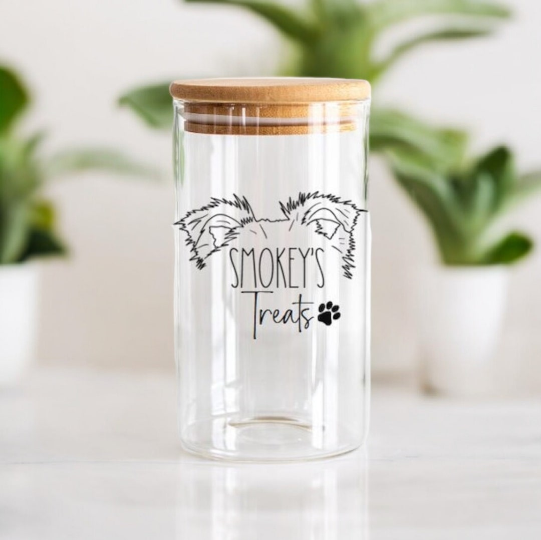 Custom Dog Treat Jar, Dog Treat Container, Dog Jar Personalized, Dog ...