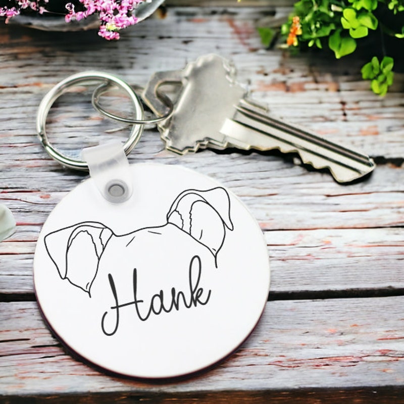 Custom Dog Keychain - Etsy