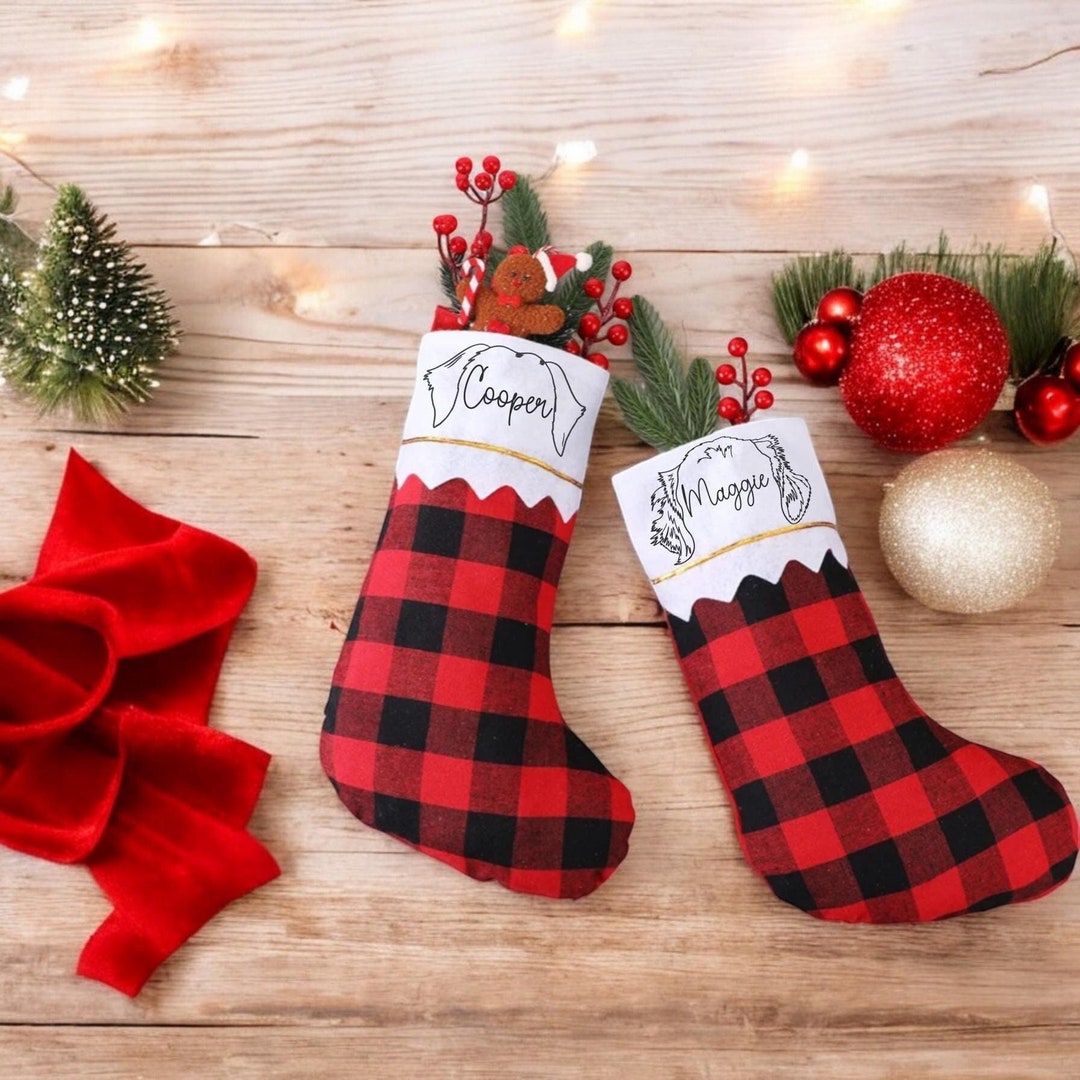 Custom Dog Stocking, Dog Christmas Gift, Stockings for Dog,, Dog Bone ...