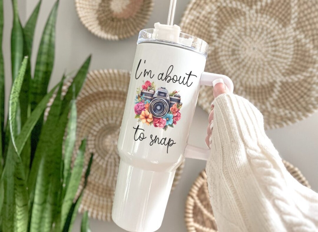 Floral Camera Tumbler: Photographer Gift, Wildflower Design (40 Oz) - Etsy