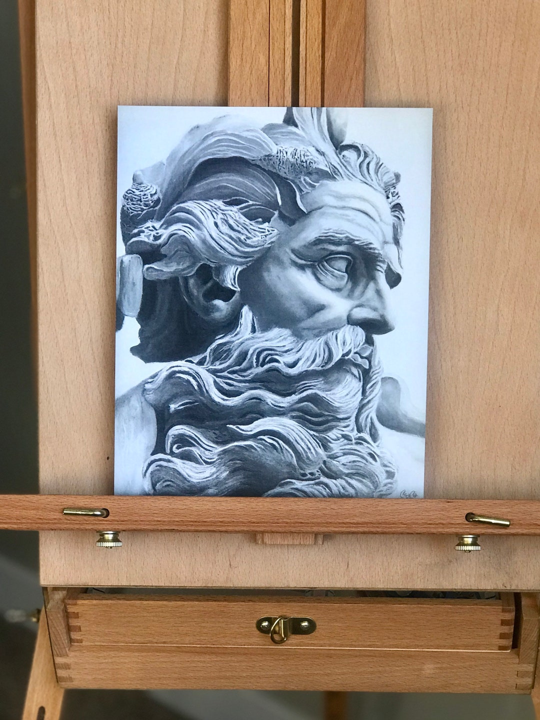 Bust of Neptune Zeus 8x10 Print Art Print - Etsy Australia