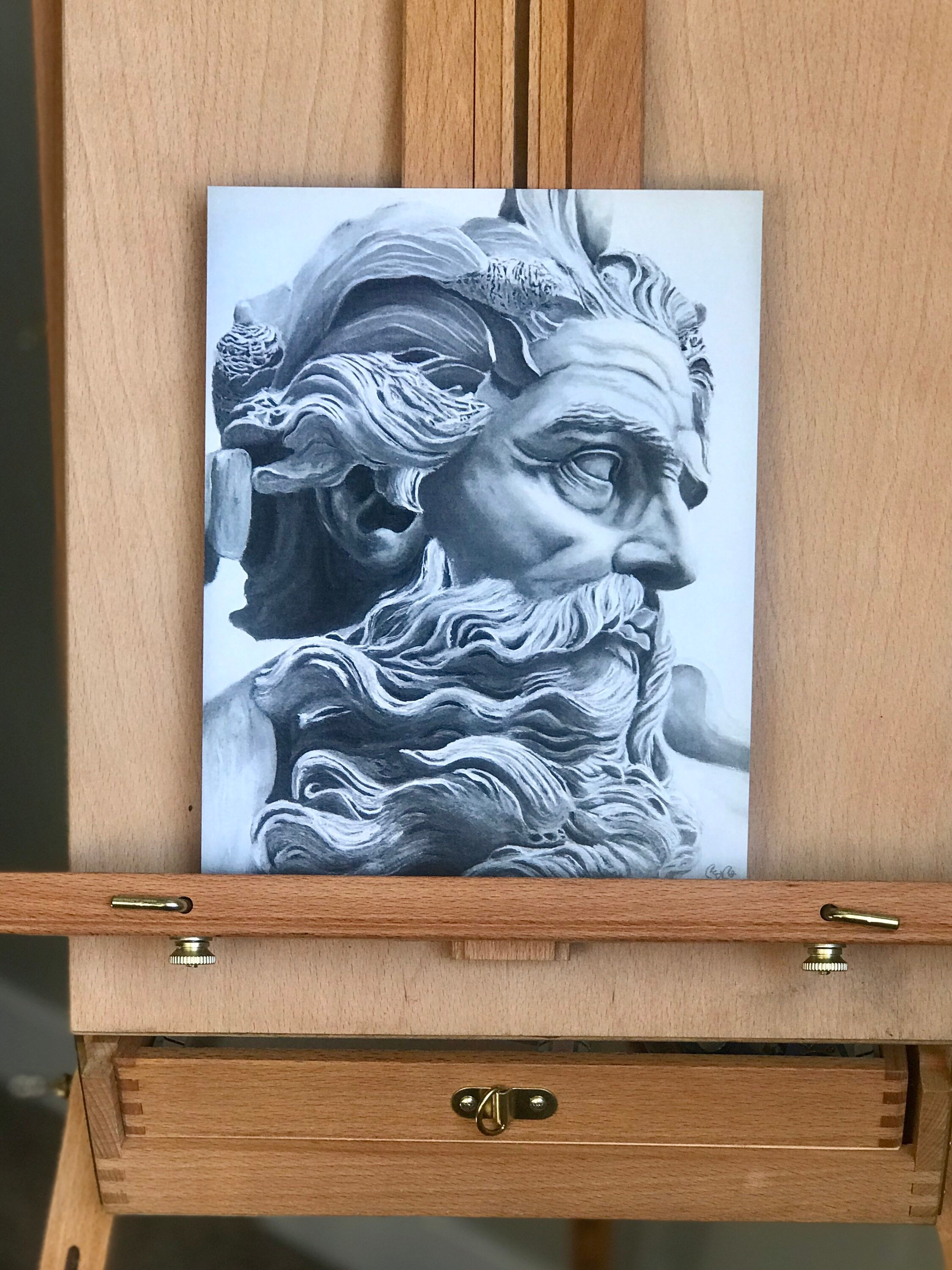 Bust of Neptune Zeus 8x10 Print Art Print - Etsy Australia