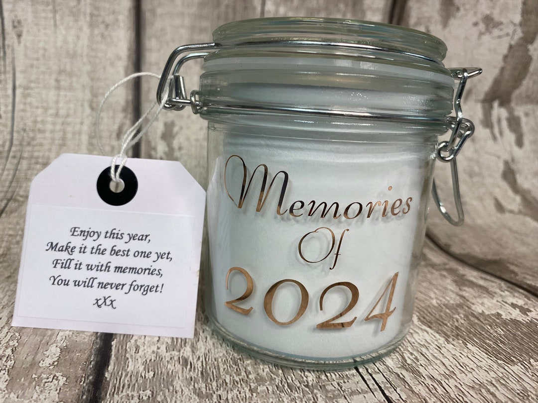 Memory Jar 2024, Your Memories of 2024, Keepsake Jar of Special Events ...