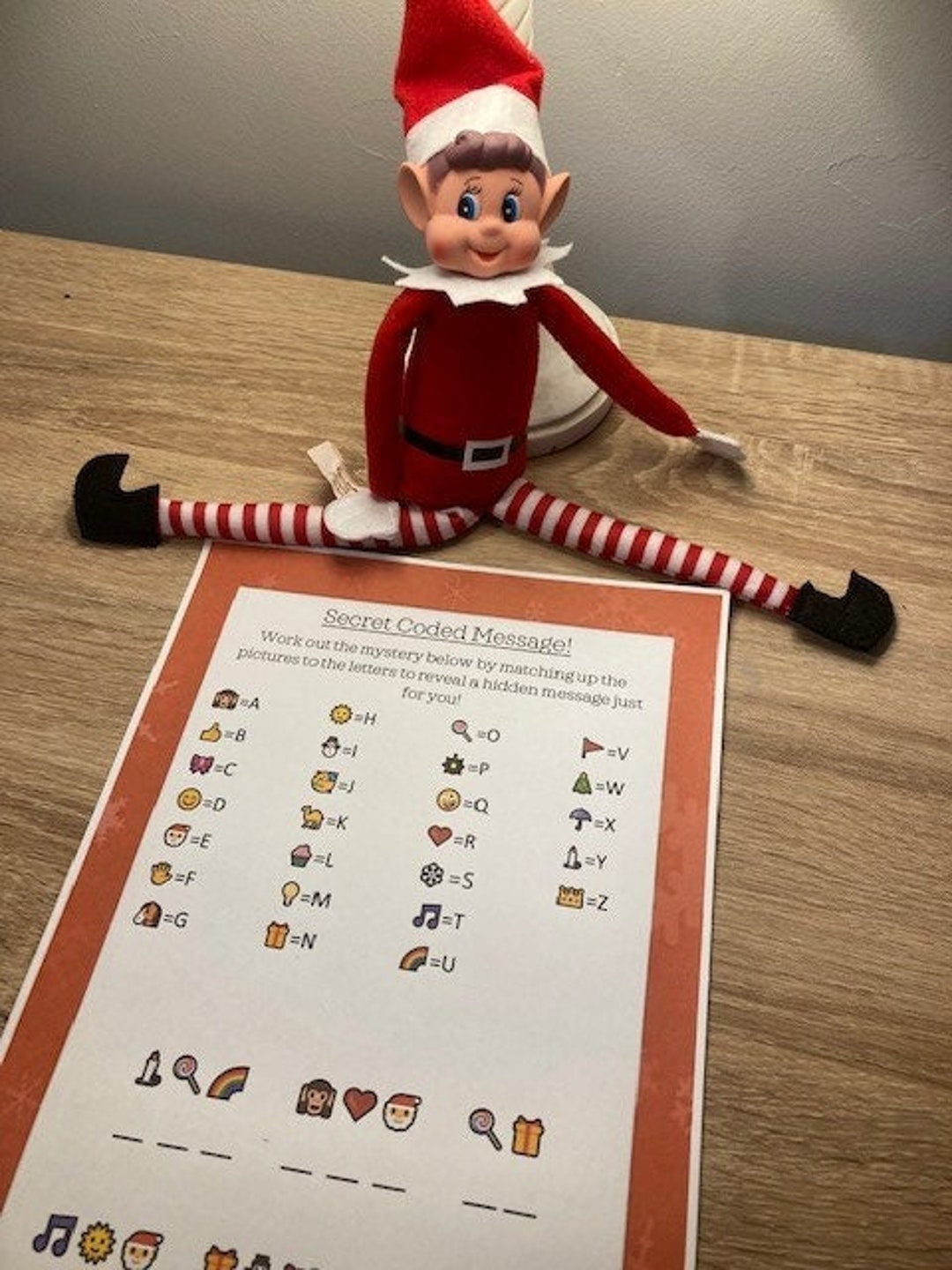 Elf Secret Coded Message, Elf Ideas, Unique Elf Prop, Interactive Elf ...