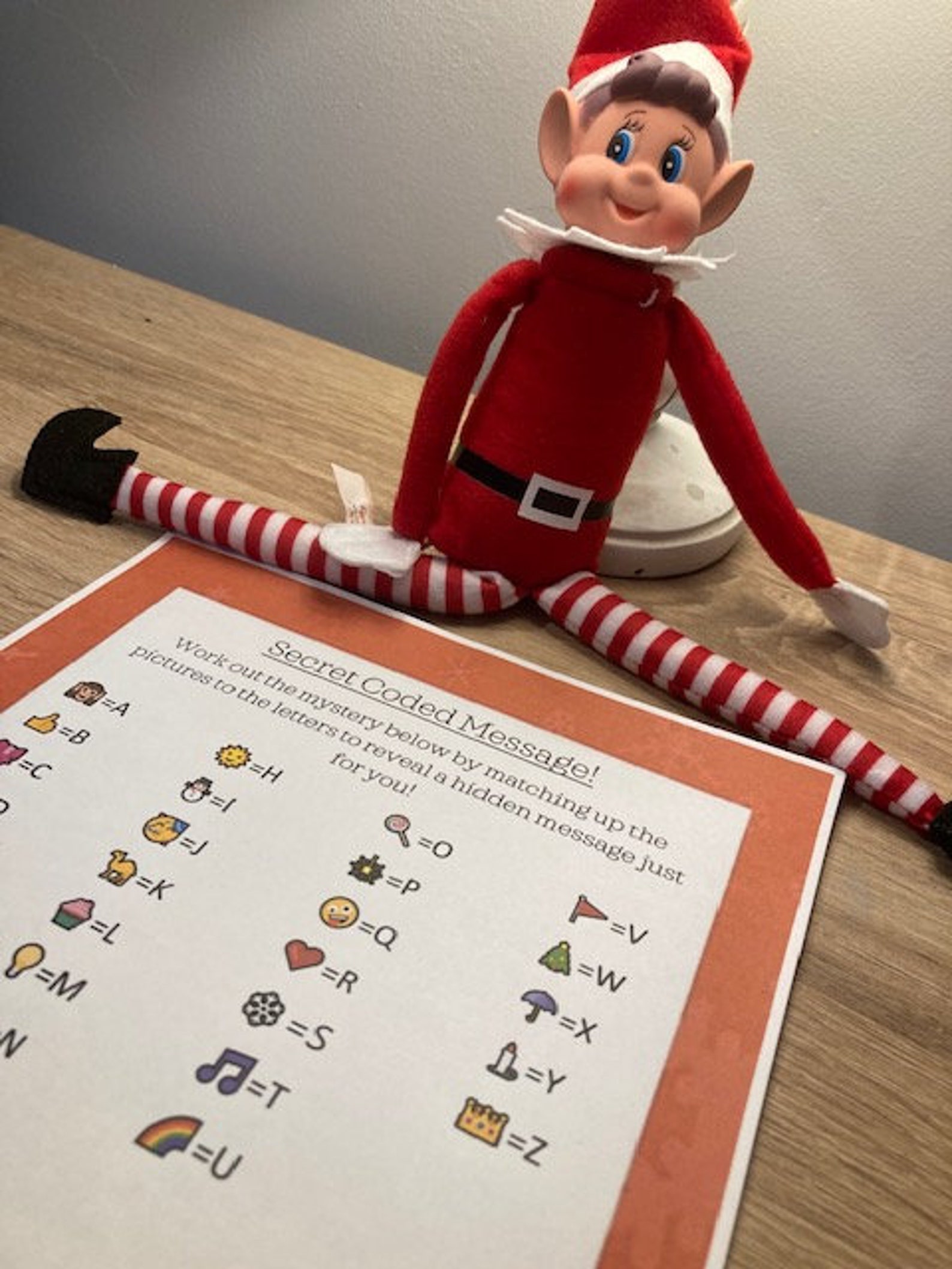 Elf Secret Coded Message: Fun Interactive Activity (digital Download ...
