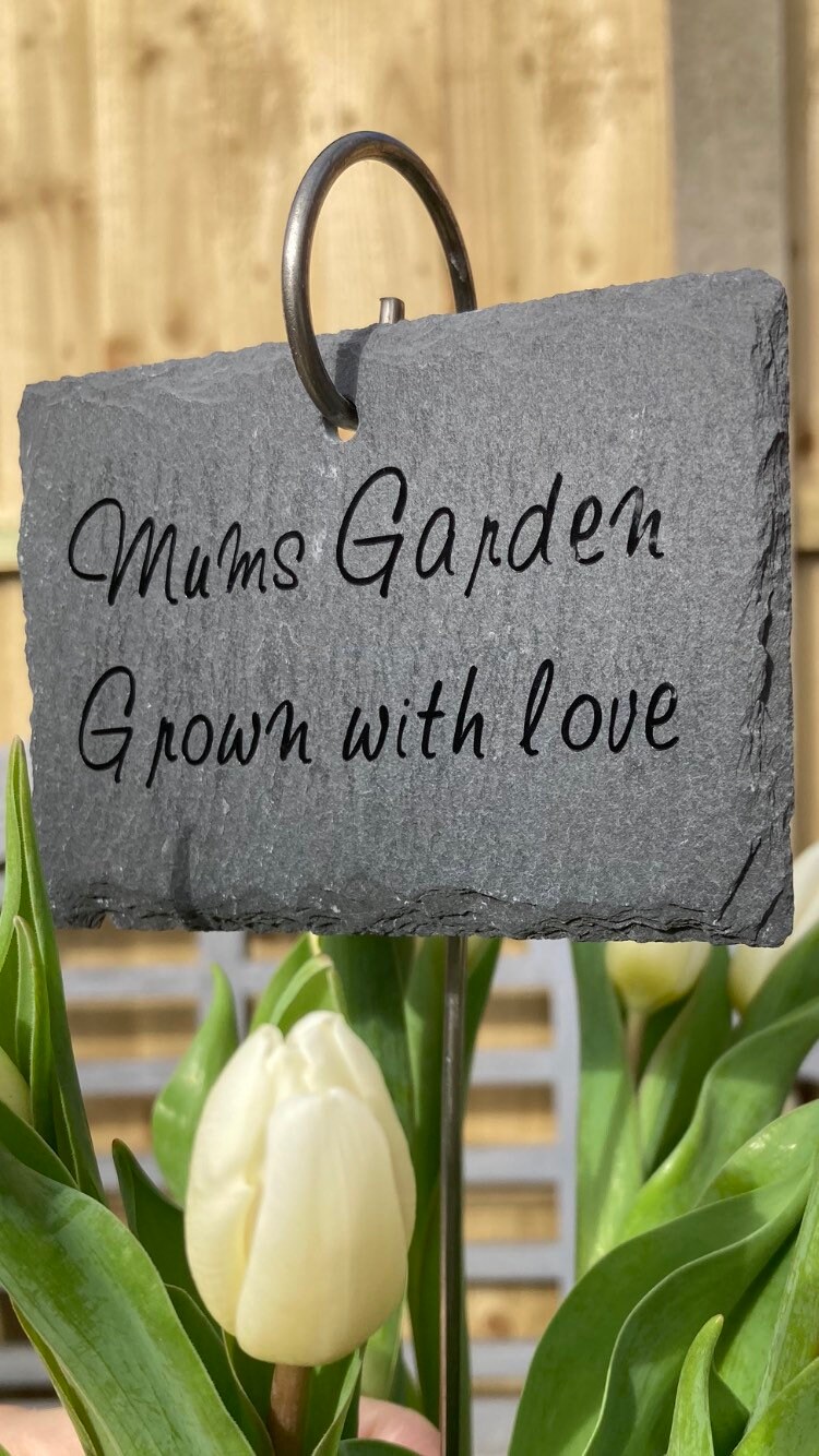 Mums Garden Sign Mums Garden Grown With Love plaque Mothers | Etsy