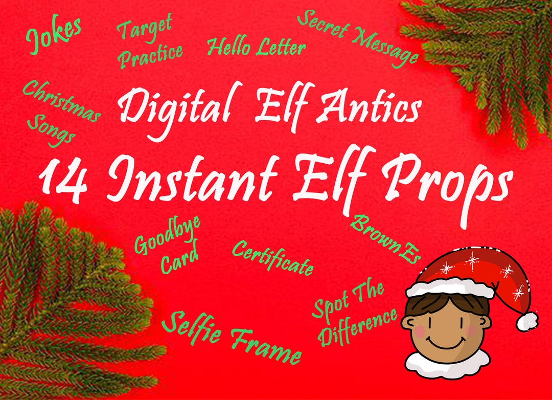 Digital Elf Props, Elf Accessories, Elf Activities, Instant Download 14 ...