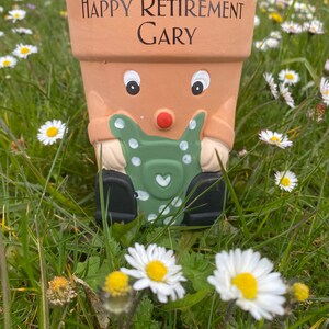 Happy Retirement Gift, Plant Pot Gift, Personalised Retirement Gift ...