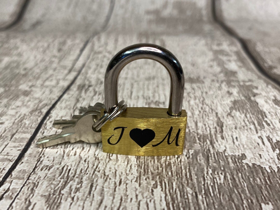 Personalised Padlock, Love Lock Valentines Day Gift, Boyfriend Gift for ...
